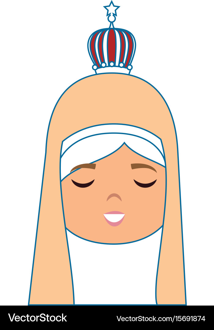 Virgin mary cartoon Royalty Free Vector Image - VectorStock