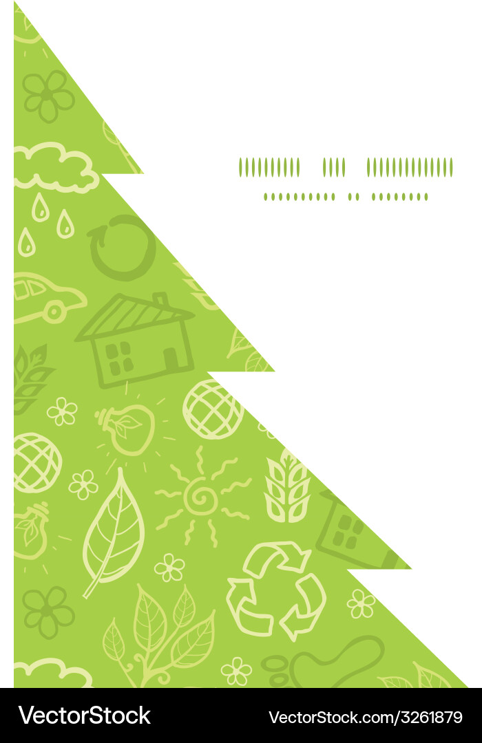 Environmental Christmas tree silhouette pattern Vector Image