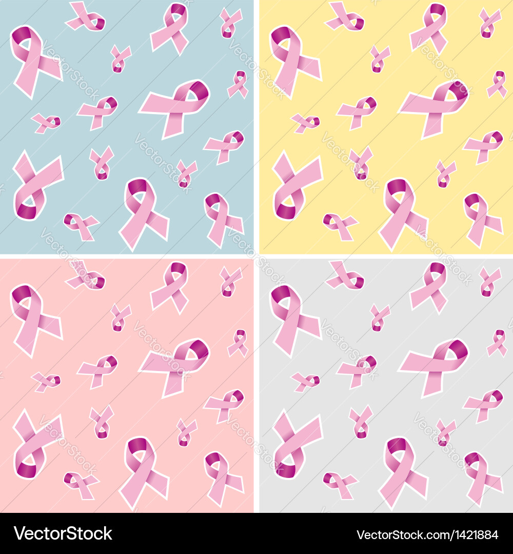 Breast cancer ribbon background Royalty Free Vector Image