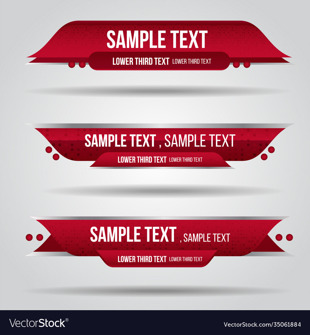 Lower third tv red design template modern Vector Image Lower third tv red design template modern Vector Image