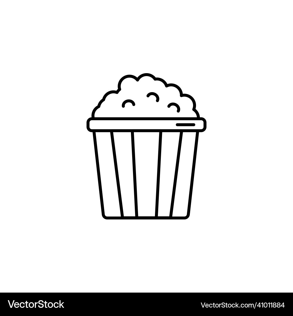 Popcorn icon sign symbol logo for web and mobile Vector Image