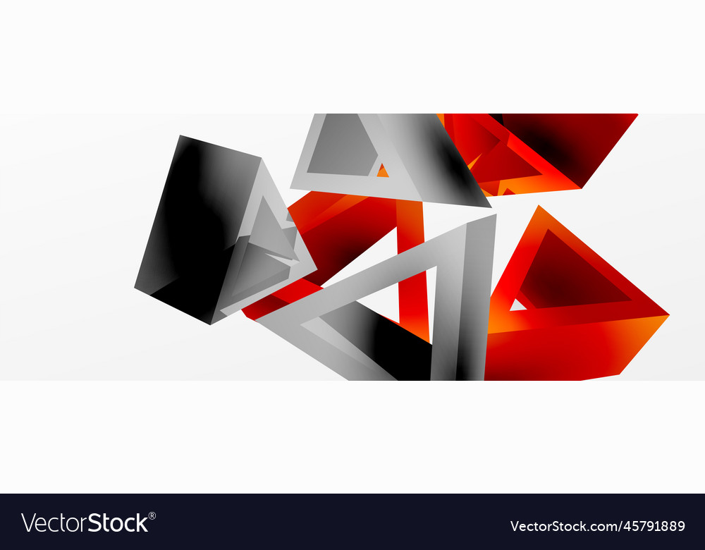 3d triangle abstract background basic shape Vector Image