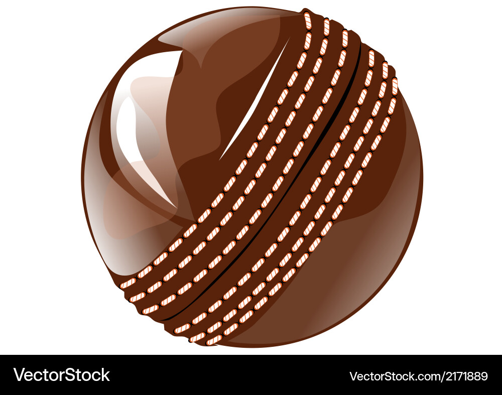 Cricket ball Royalty Free Vector Image - VectorStock