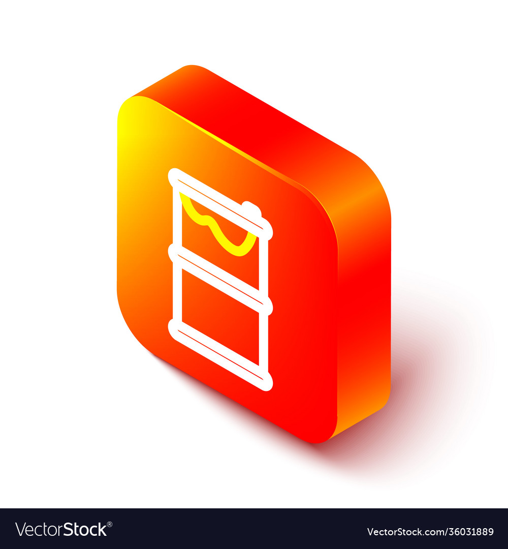 Isometric line barrel oil leak icon isolated Vector Image Isometric line barrel oil leak icon isolated Vector Image