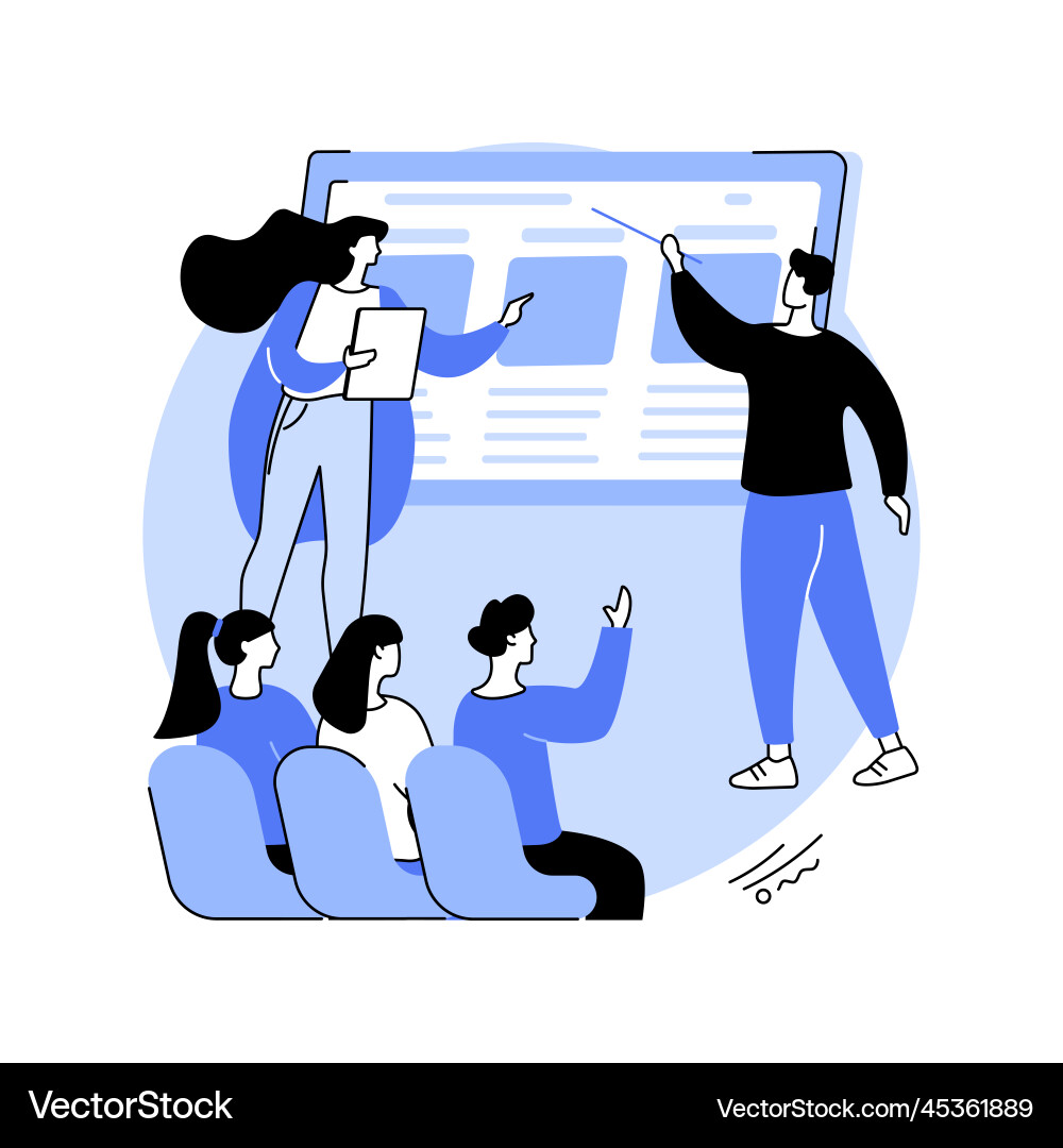 Project presentation isolated cartoon Royalty Free Vector