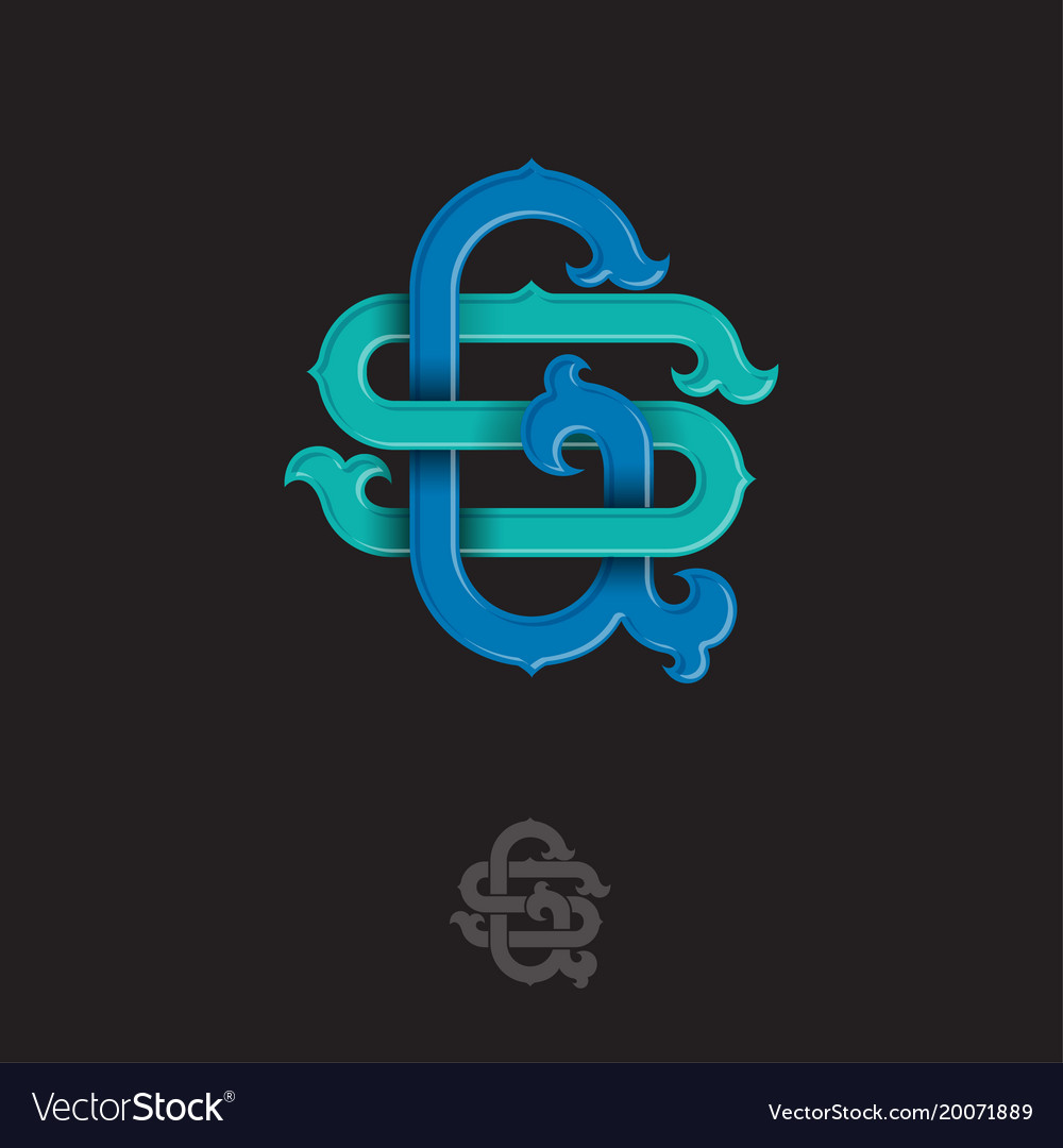 S g monogram2 Royalty Free Vector Image - VectorStock