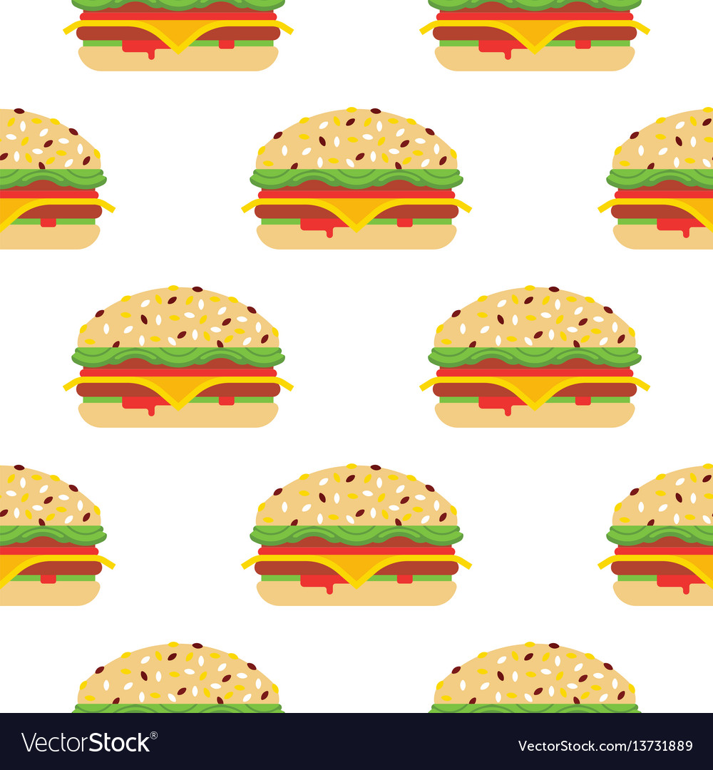 Seamless pattern fast food Royalty Free Vector Image