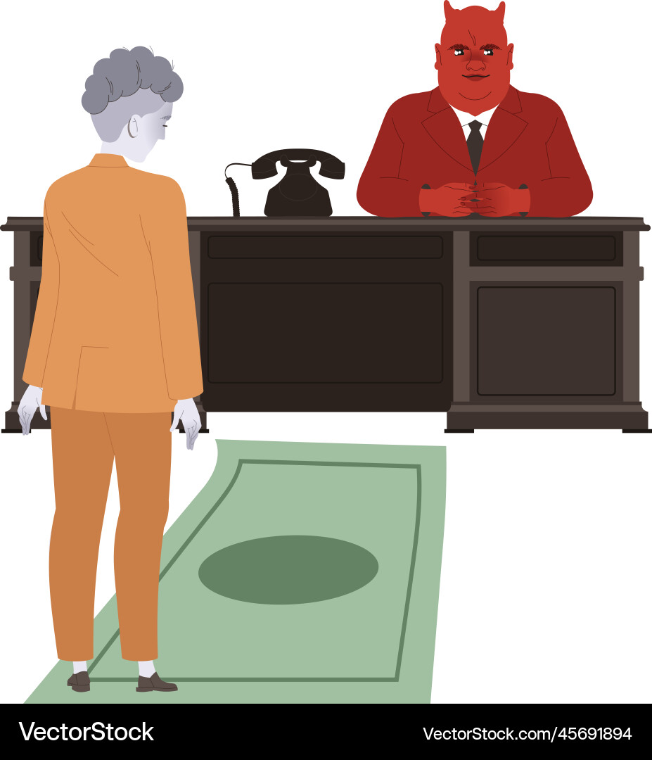 Bribery and corruption with man character standing