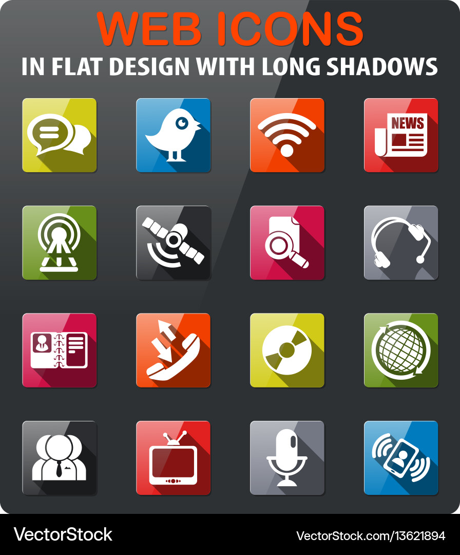 Communication icon set Royalty Free Vector Image