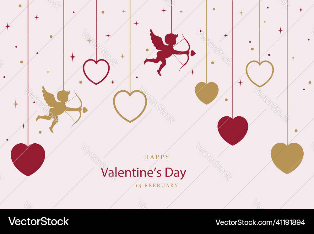 Paper art style valentines day background Vector Image
