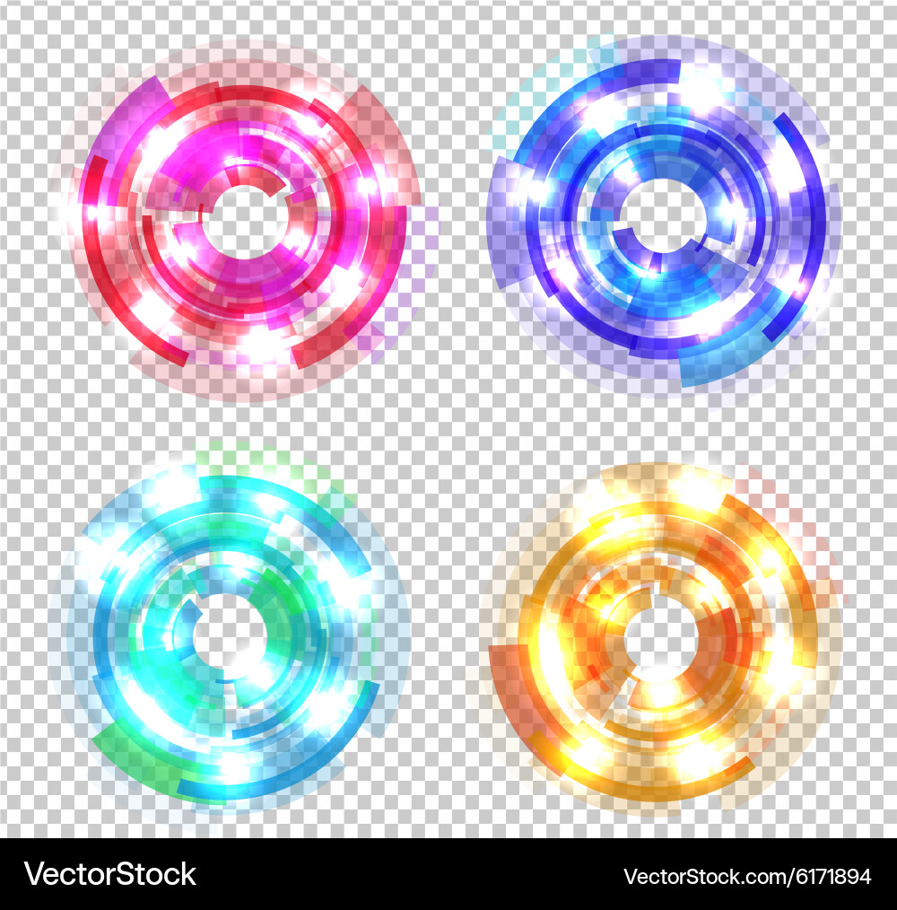 Set of abstract colored circles Royalty Free Vector Image