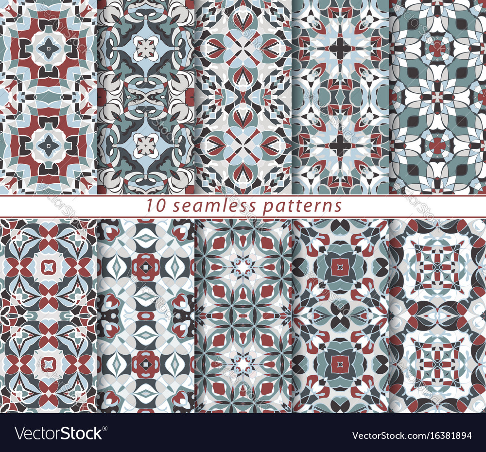 Set of seamless pattern Royalty Free Vector Image