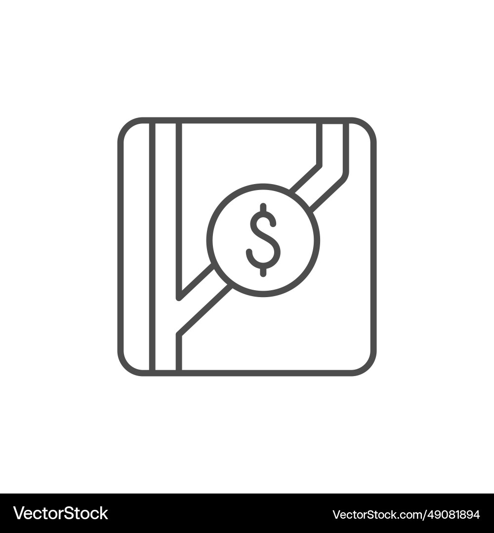 Toll road line outline icon Royalty Free Vector Image