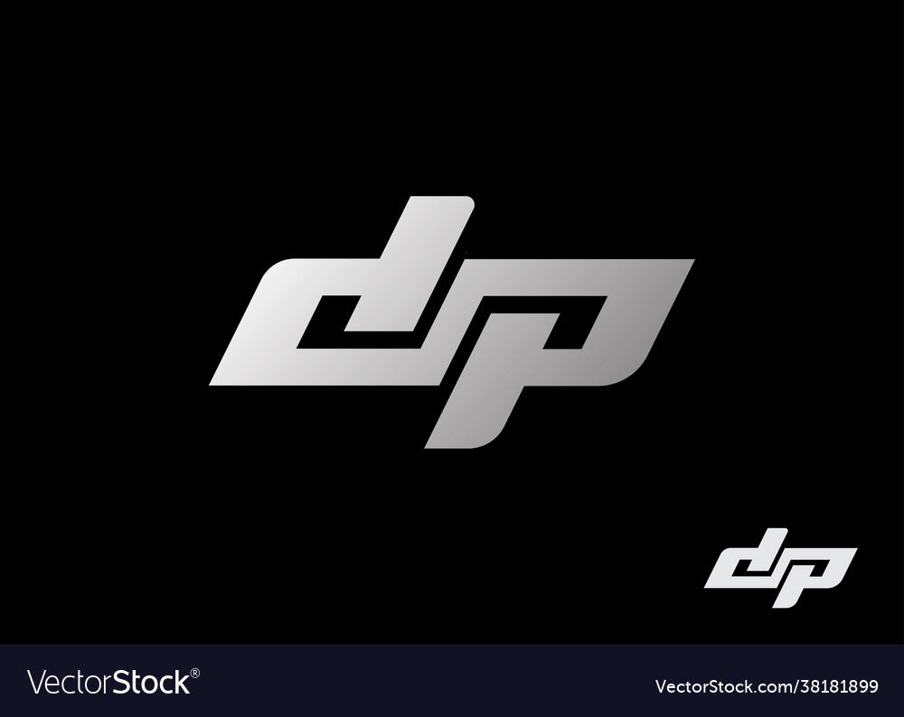 Initial letters dp monogram logo template Vector Image