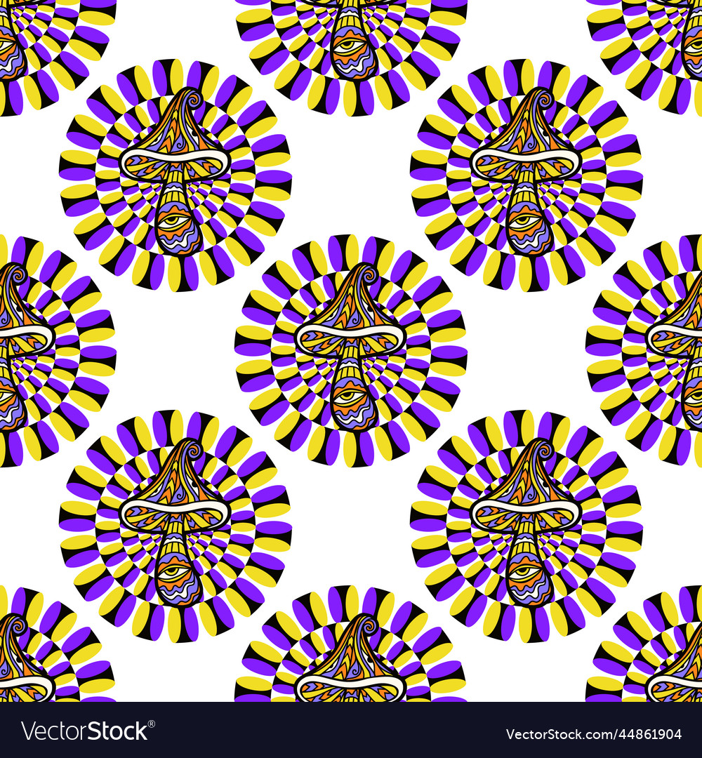Psychedelic magic mushrooms Royalty Free Vector Image Psychedelic magic mushrooms Royalty Free Vector Image