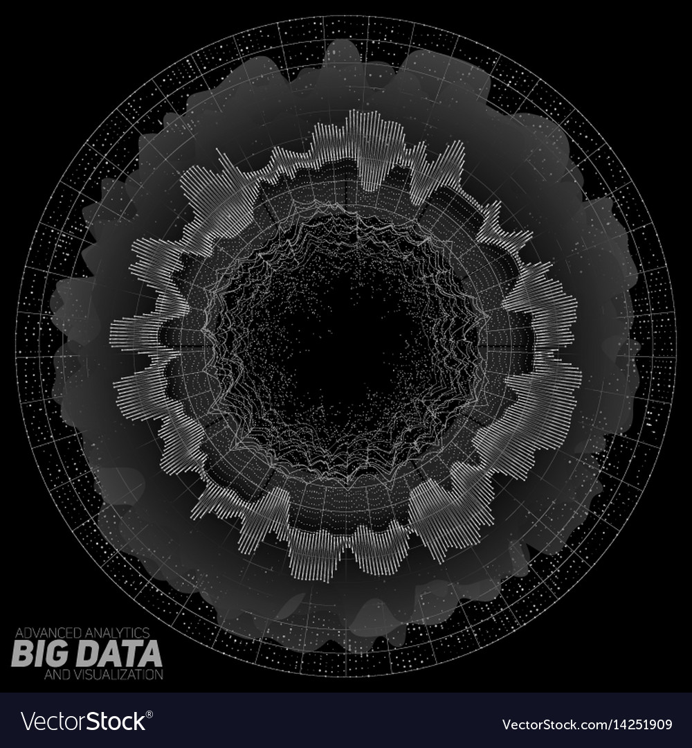 Big data grayscale visualization Royalty Free Vector Image Big data grayscale visualization Royalty Free Vector Image
