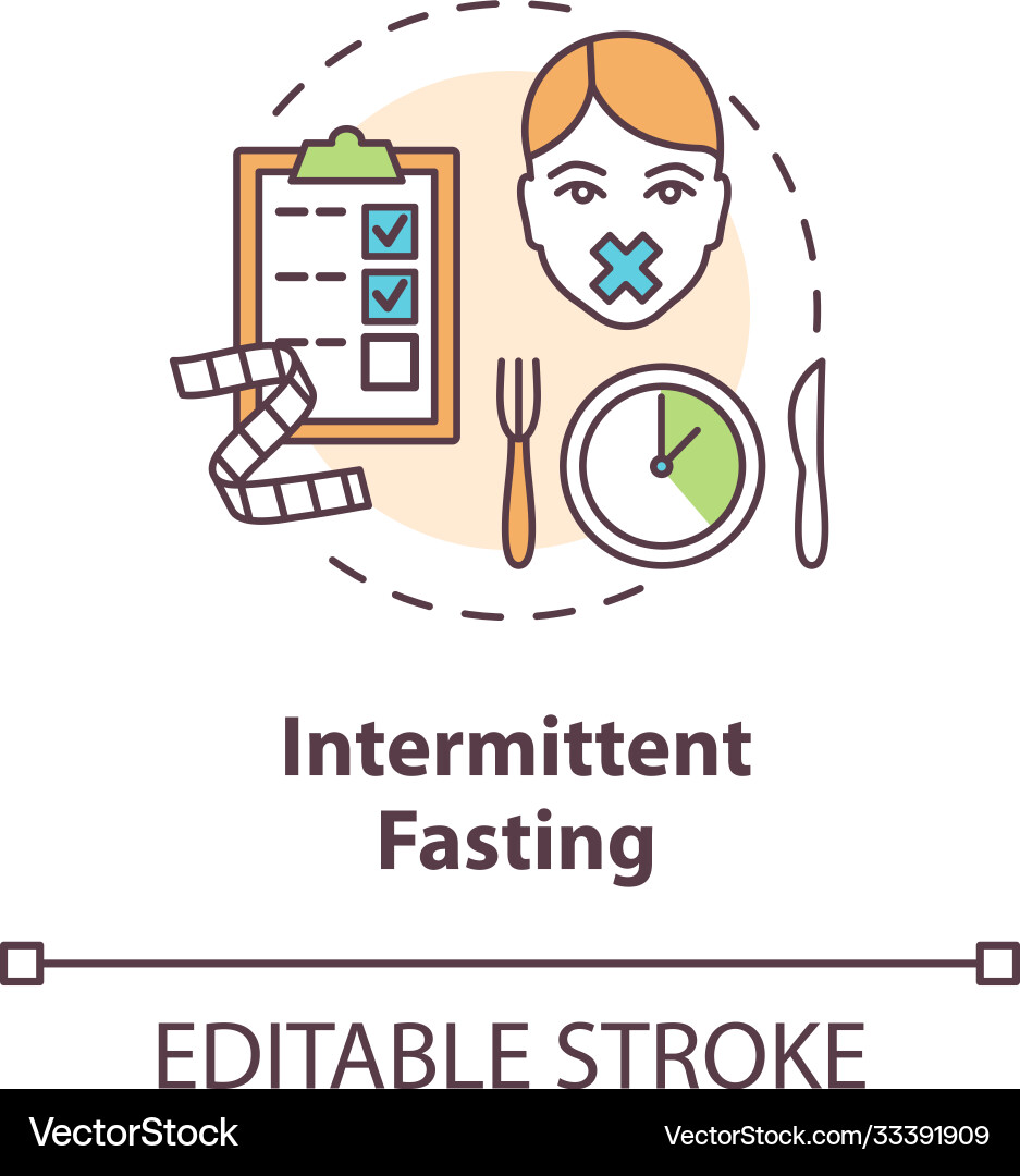 Intermittierendes Fastenkonzept-Icon Lizenzfreier Vektor