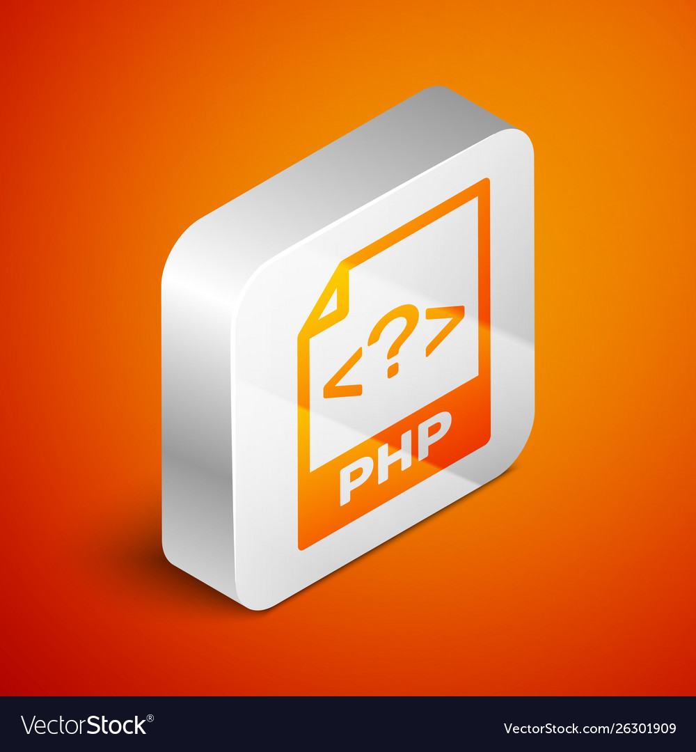 Isometric Php File Document Icon Download Php Vector Image 