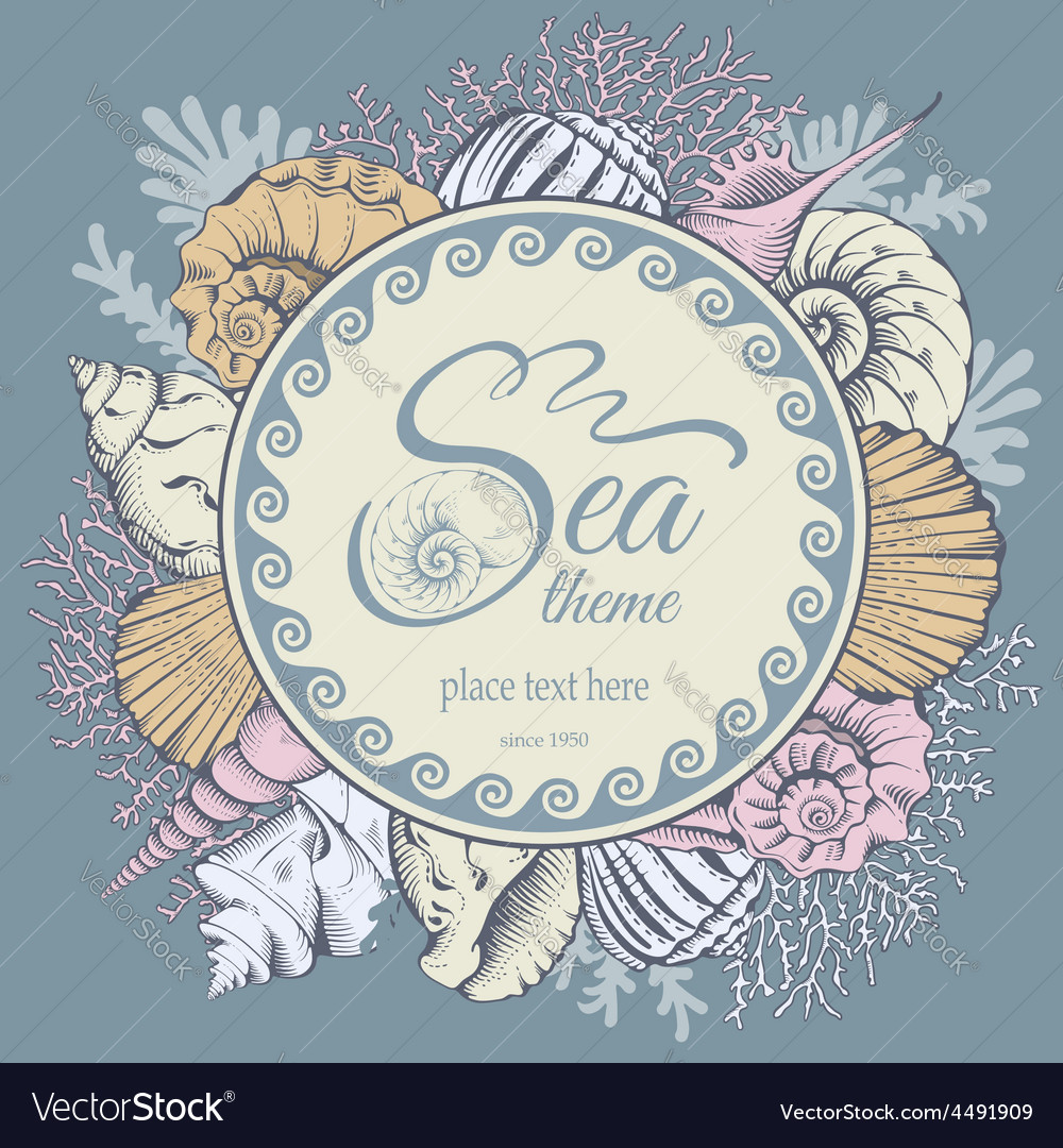 Shell background Royalty Free Vector Image - VectorStock