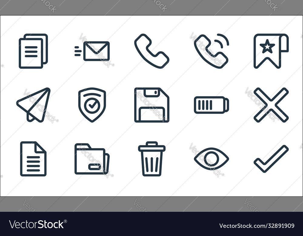 Ui line icons linear set quality line set Vector Image