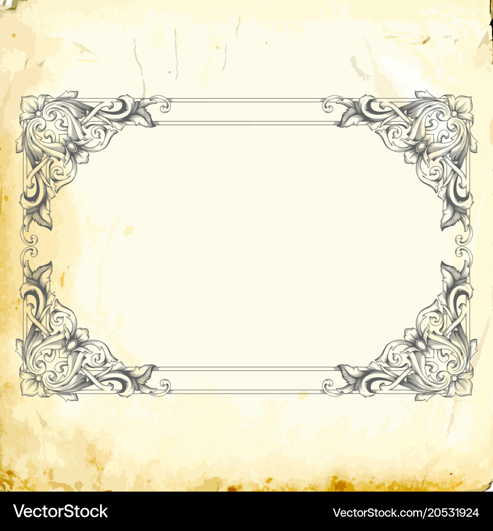 Baroque of vintage elements for design Royalty Free Vector