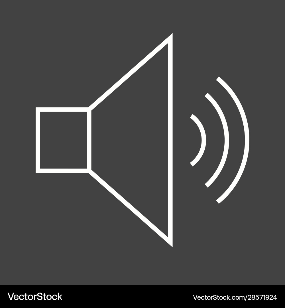 Beautiful loud speaker line icon Royalty Free Vector Image
