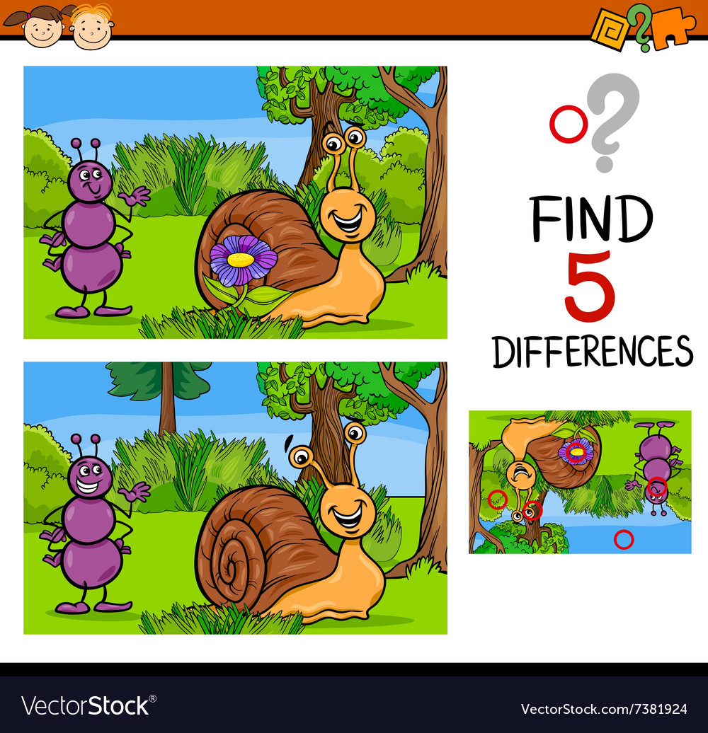 Educational differences task Royalty Free Vector Image