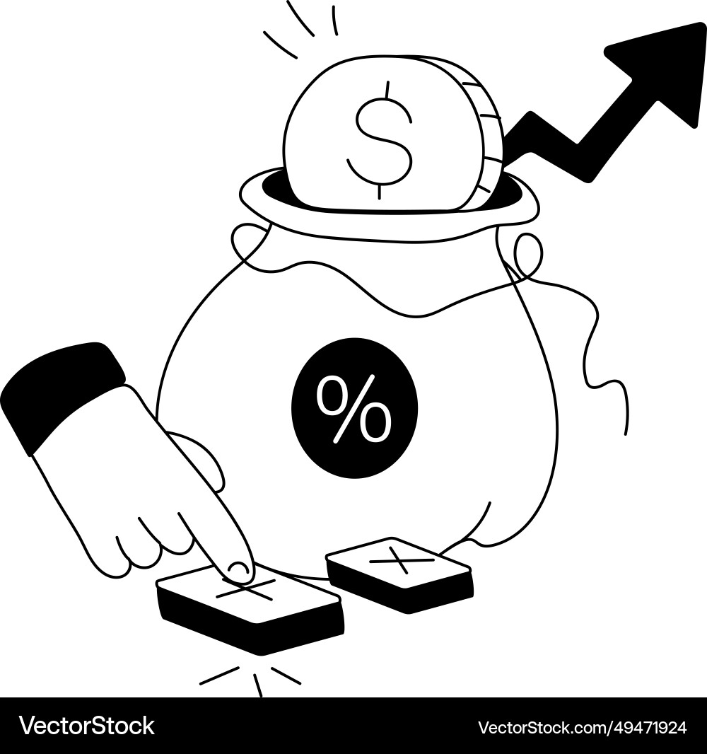 Higher rates Royalty Free Vector Image - VectorStock