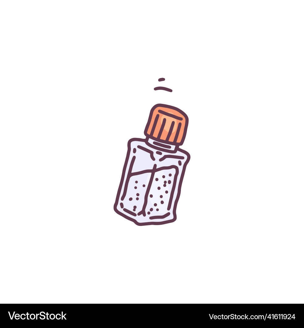 Salt shaker hand drawn doodle style color Vector Image