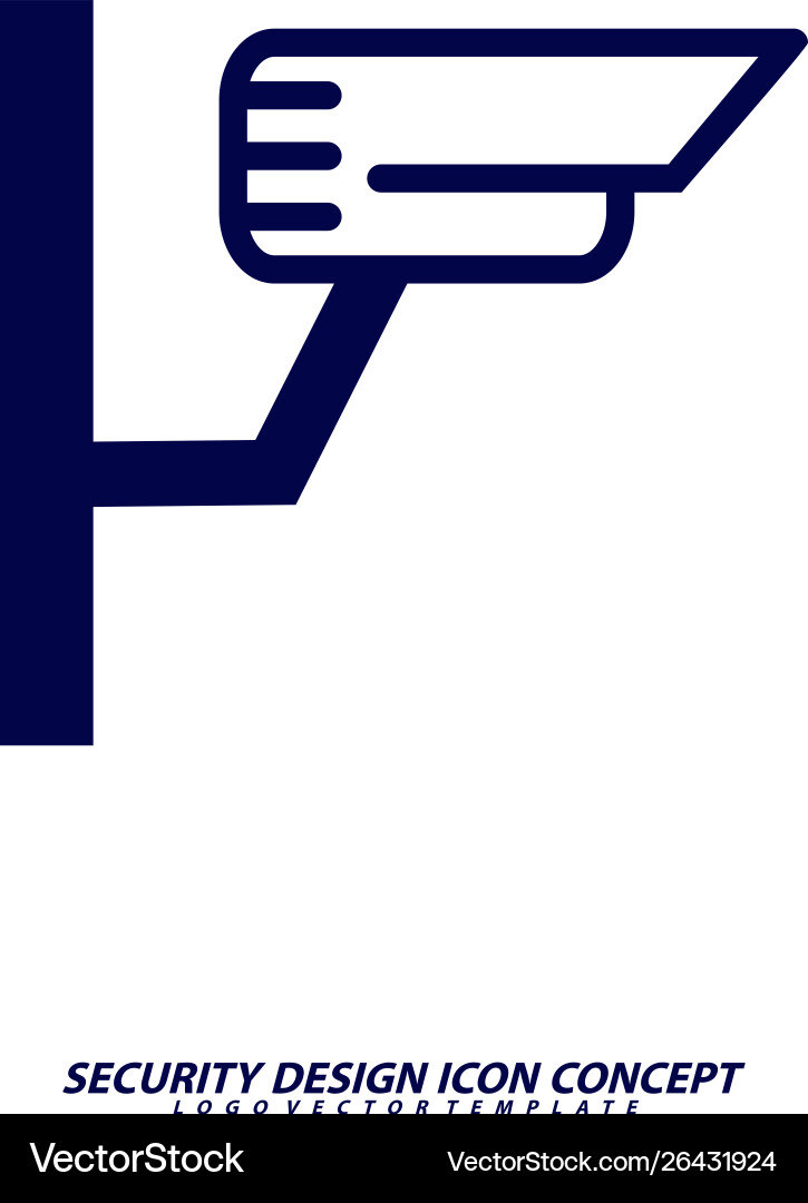 Security icon logo design protection Royalty Free Vector