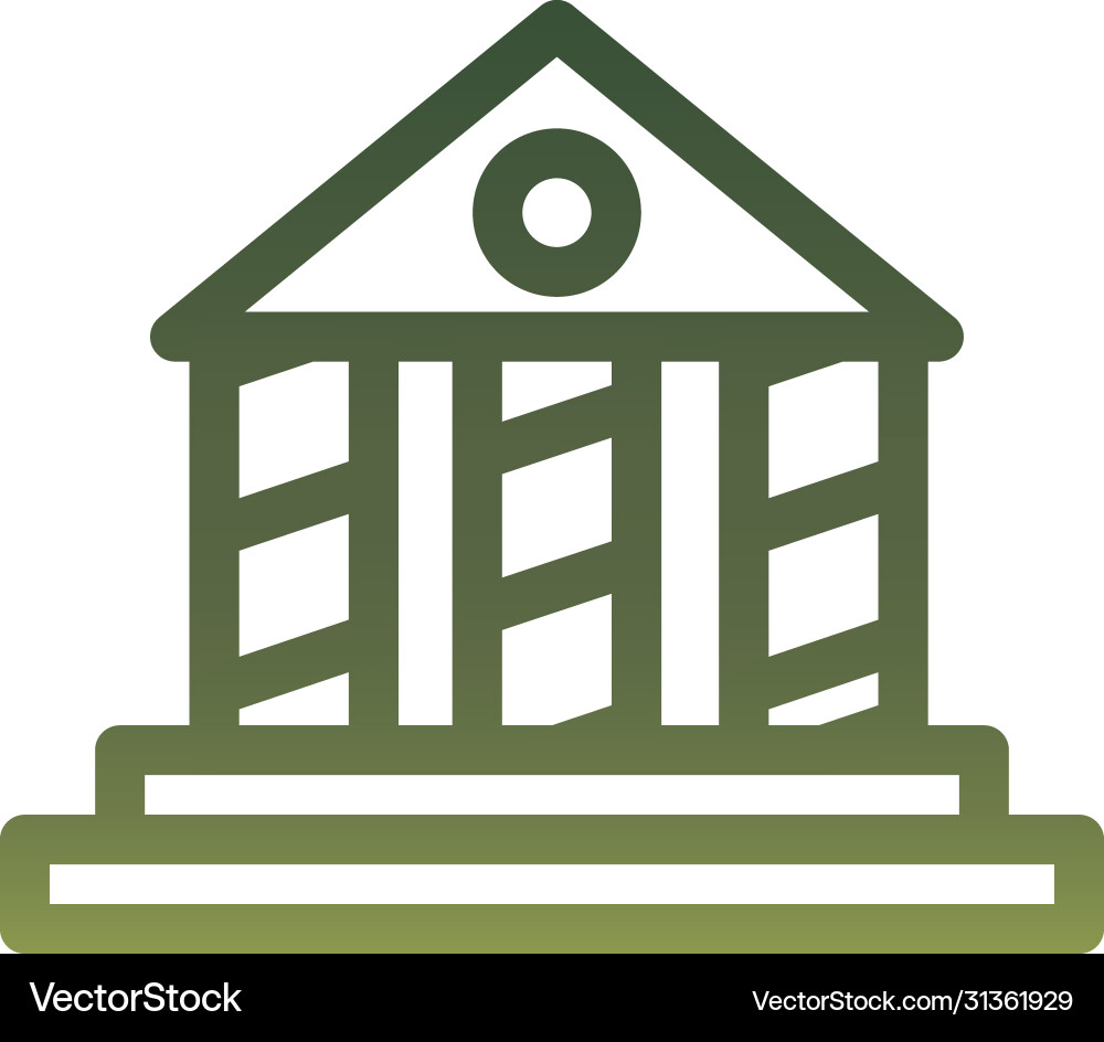 Bank gradient style icon design Royalty Free Vector Image