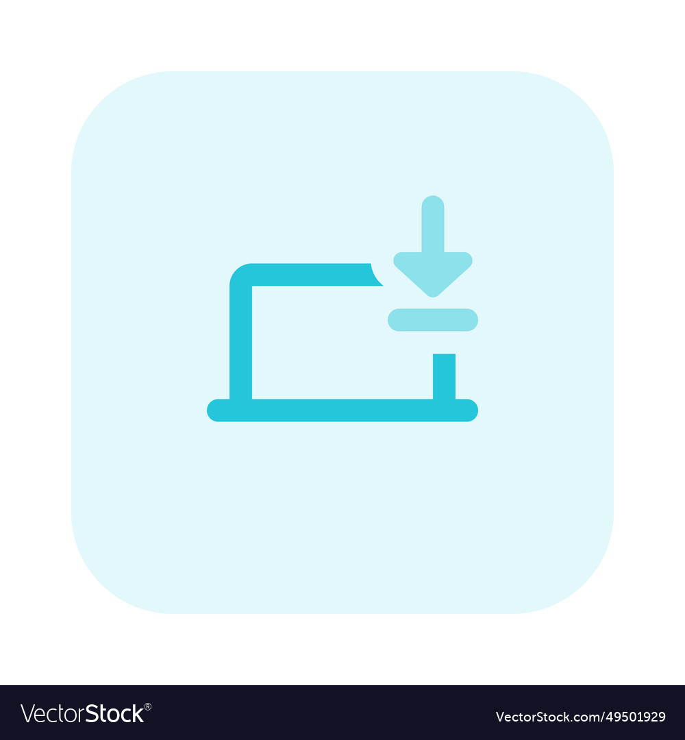Fetching And Saving Data Onto Laptop Storage Vector Image