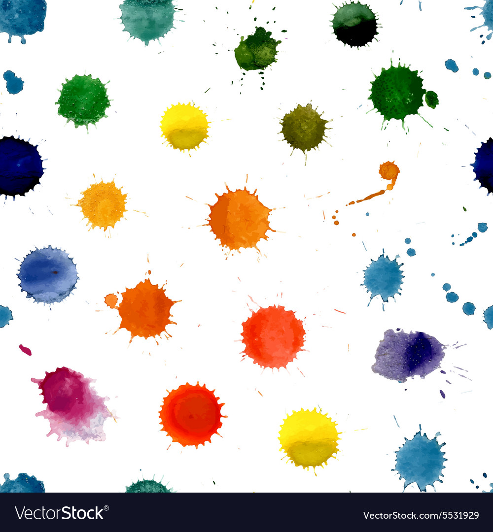 Watercolor Splashes Pattern Royalty Free Vector Image