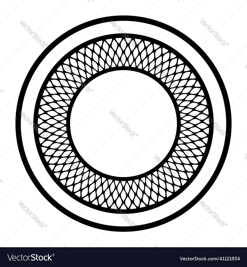 Circle pattern for round frame Royalty Free Vector Image