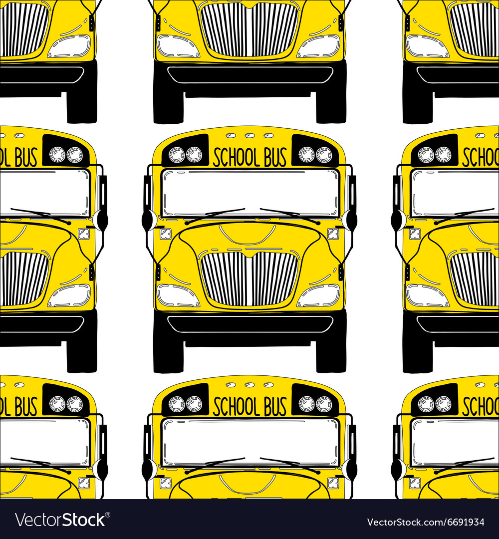 School bus pattern Royalty Free Vector Image - VectorStock