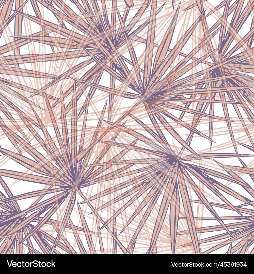 Seamless pattern fan palm leaves retro tropical Vector Image