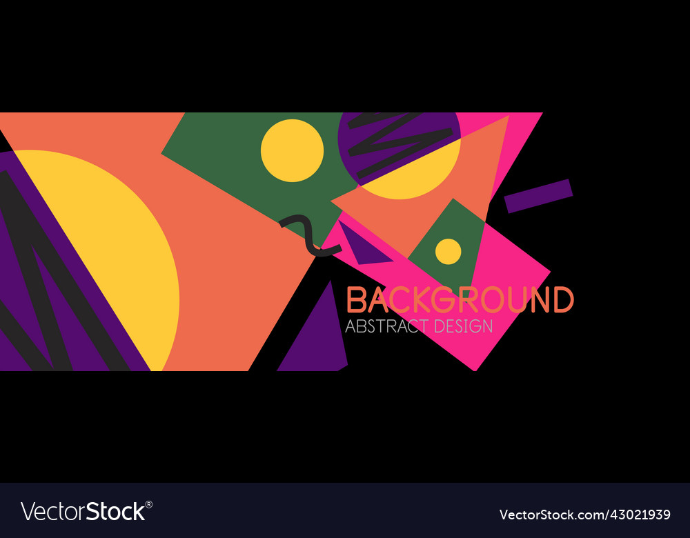 Abstract Background Blocks Lines Triangles Vector Image