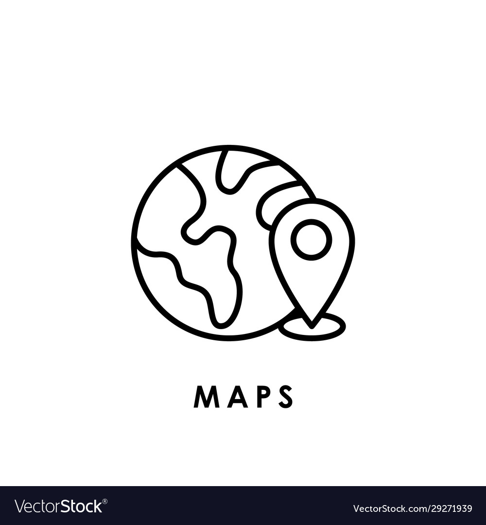 Maps icon logo Royalty Free Vector Image - VectorStock