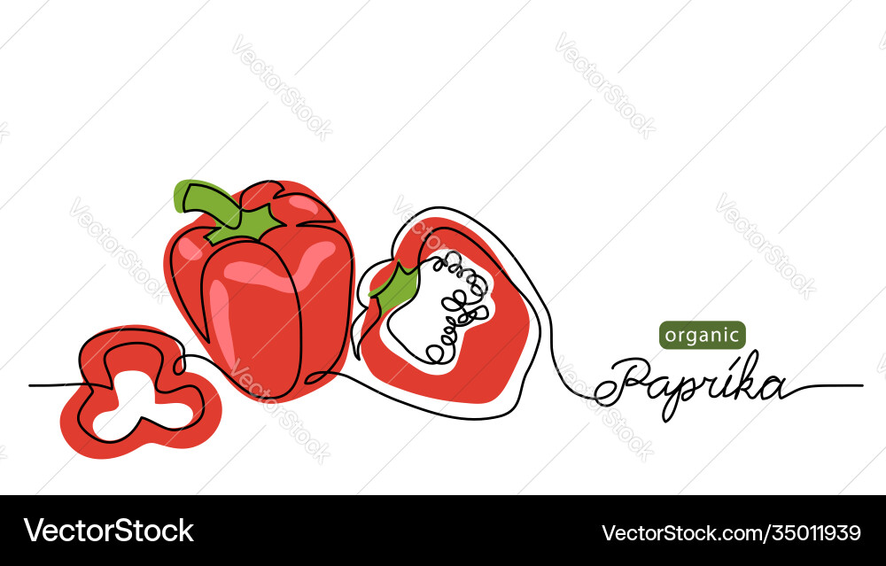 Paprika bell pepper red sweet Royalty Free Vector Image