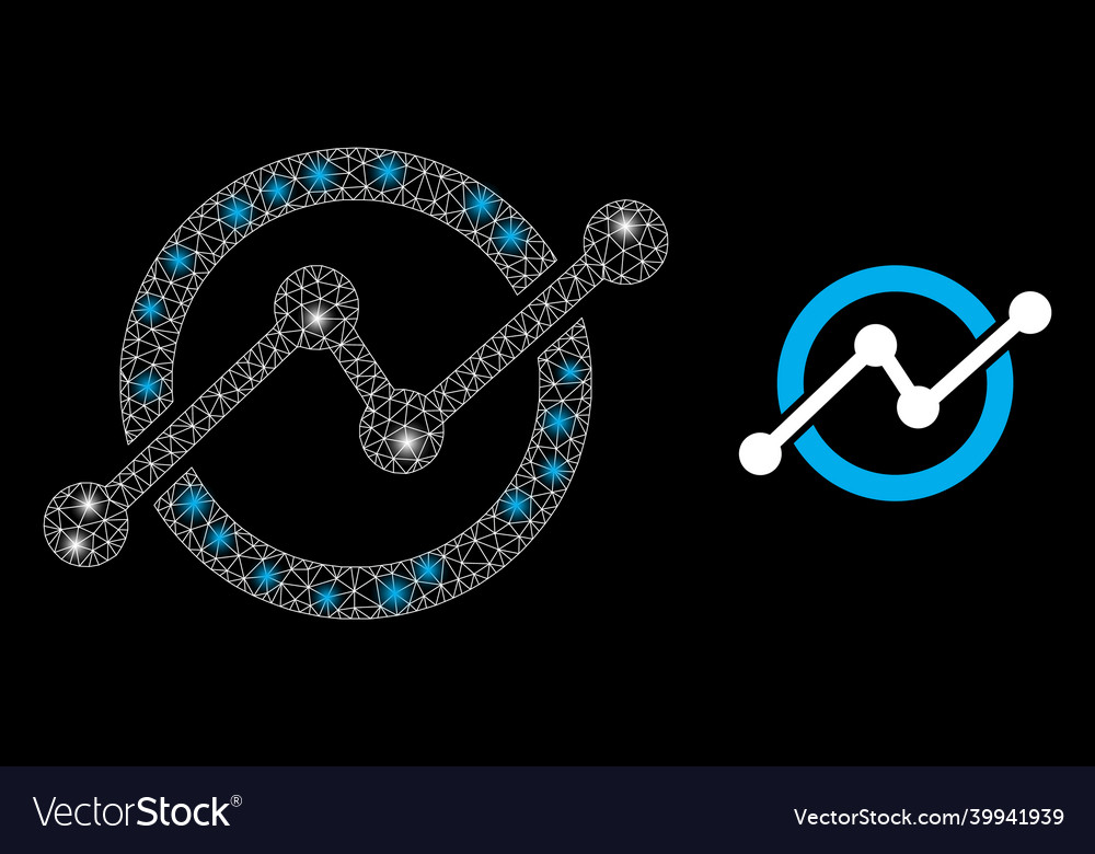 Polygonal Wire Frame Mesh Stock Chart Royalty Free Vector