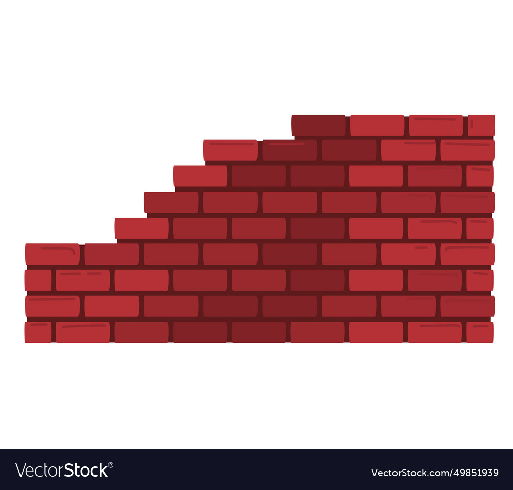 Red brick wall texture background solid brickwork Vector Image