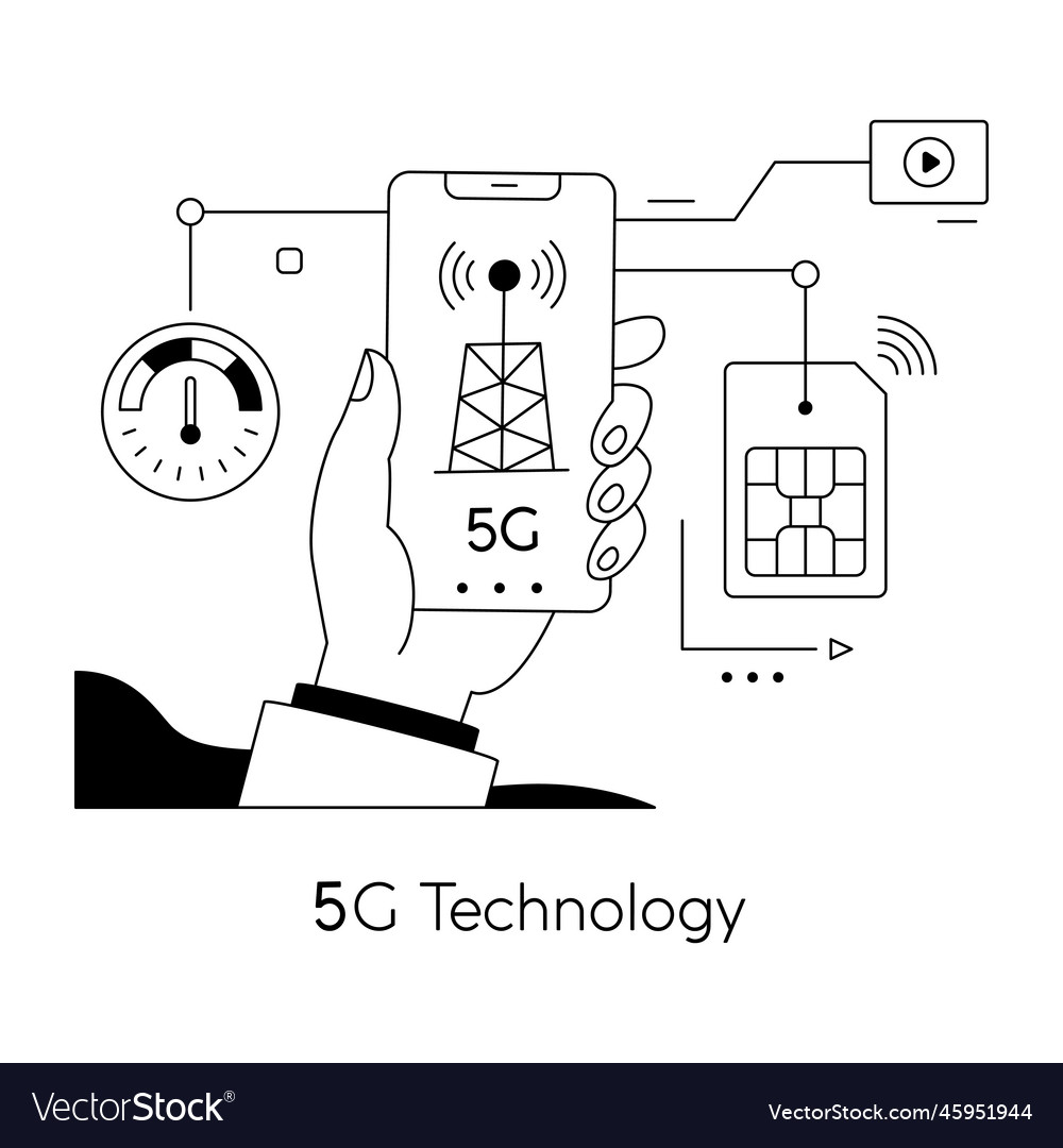 5g technology Royalty Free Vector Image - VectorStock
