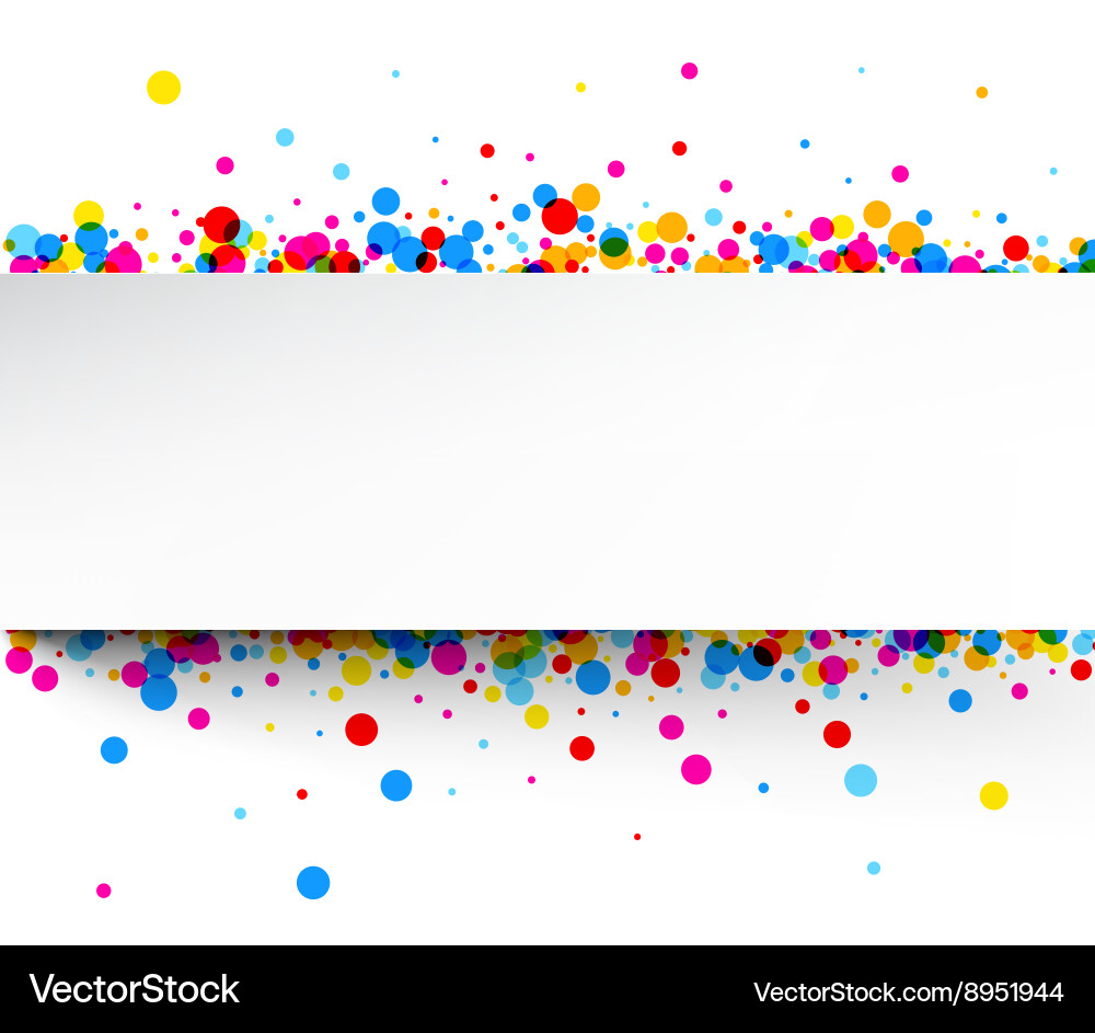 Banner with color drops Royalty Free Vector Image