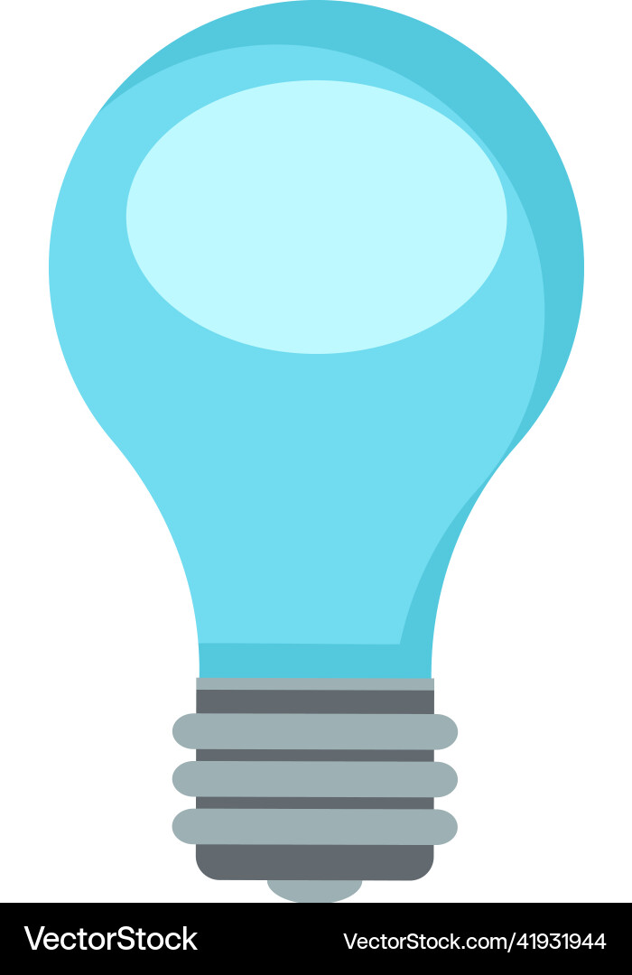 Blue lightbulb icon cartoon lamp idea symbol Vector Image