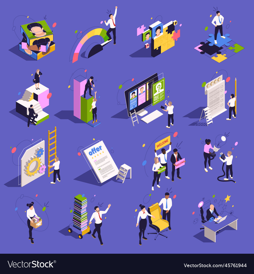 Employee Onboarding Set Royalty Free Vector Image