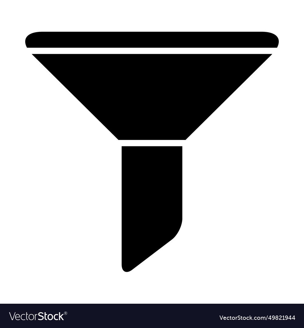 Filter button web shape icon flat filtering Vector Image