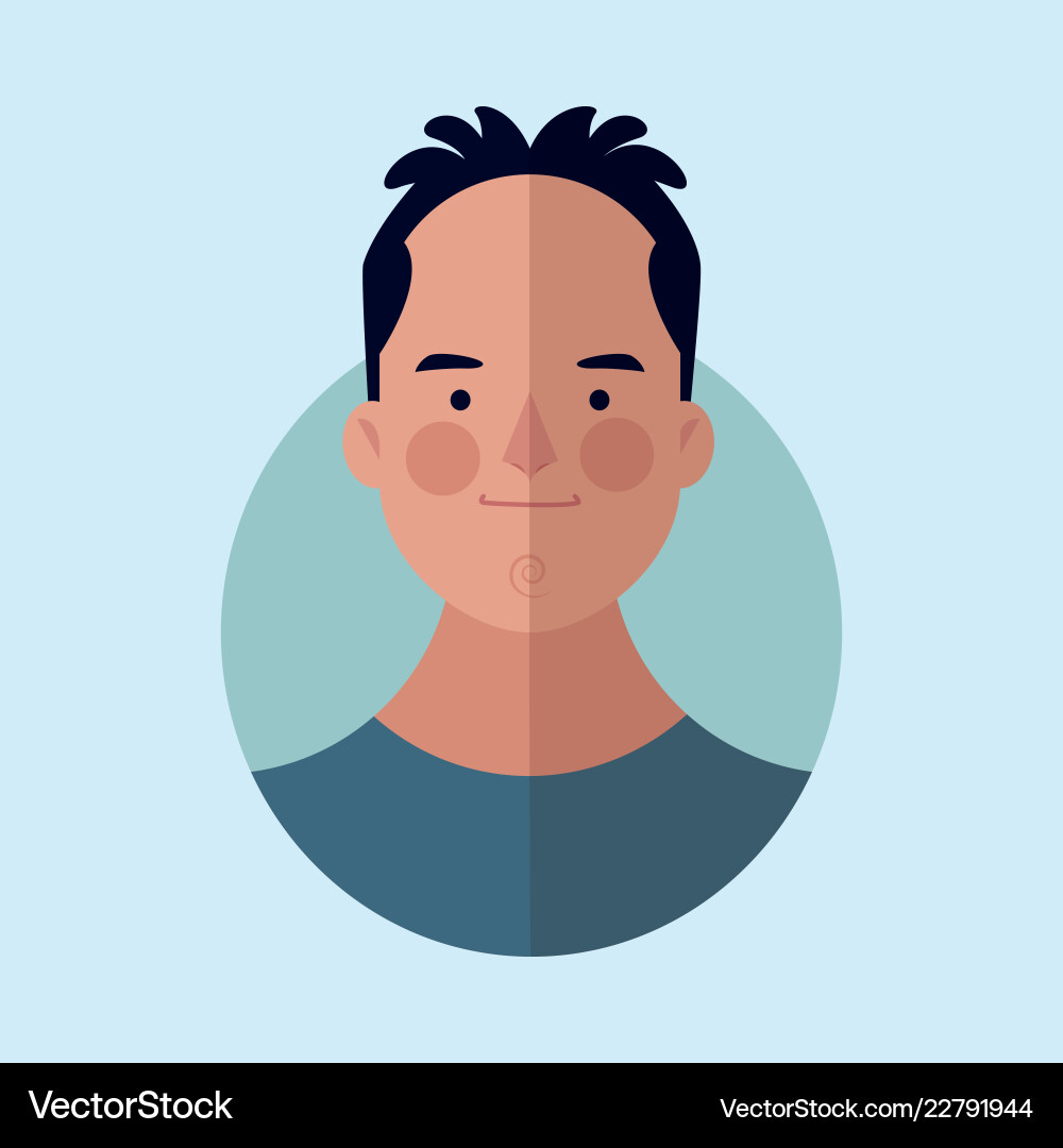 Man face cartoon Royalty Free Vector Image - VectorStock