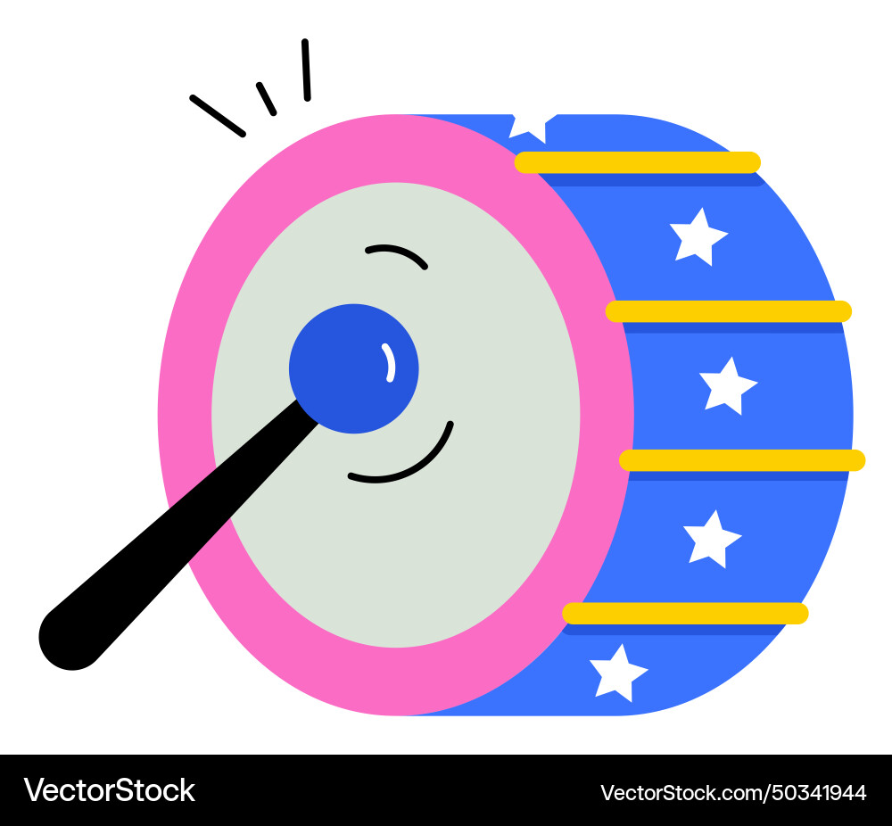 Marching drum Royalty Free Vector Image - VectorStock