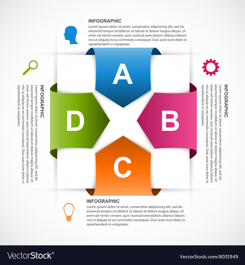 Abstract infographics design template Royalty Free Vector