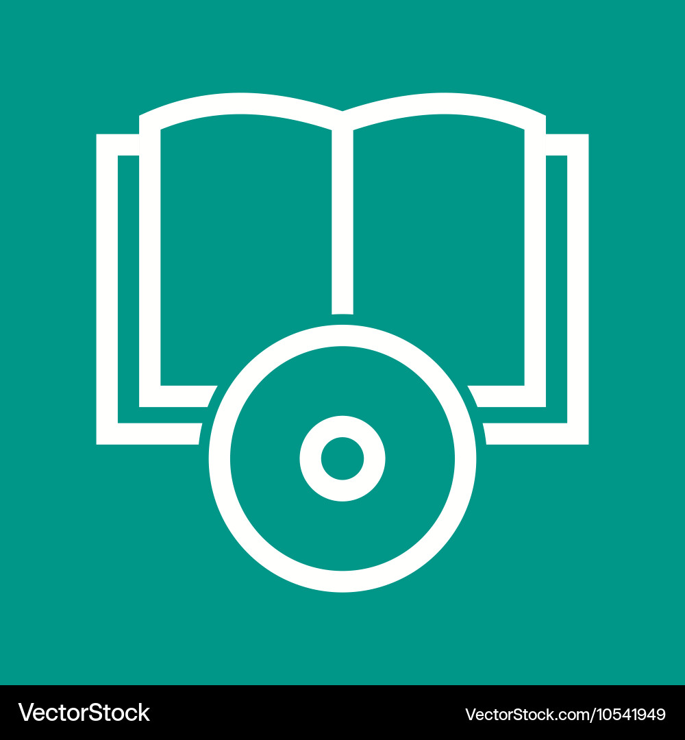 Book on cd Royalty Free Vector Image - VectorStock